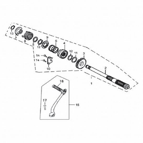 REPUESTOS PARA MOTO PEDAL CRANK COMPLETO VICTORY ONE - empleados
